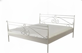 Nábytek ATIKA s.r.o. Kovová postel ARABELA Barevne provedení: stříbrná RAL 9006, Rozměr: 90 x 200 cm
