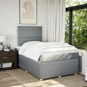 Box spring postel s matrací světle šedá 120x190 cm textil 3294288