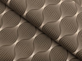 Biante Bavlněný povlak na polštář Sandra SA-445 Hnědé designové vlnky 40 x 40 cm