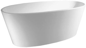 Polysan TESS volně stojící vana litý mramor 157x70x67cm, bílá - 99613