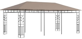 vidaXL Marketos Altán s moskytiérou 6 x 3 x 2,73 m taupe 180 g/m²