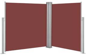 Zatahovací boční markýza / zástěna 170 x 600 cm hnědá,  48469