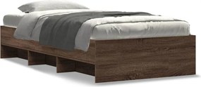 Rám postele bez matrace hnědý dub 75 x 190 cm kompozitní dřevo 3295715