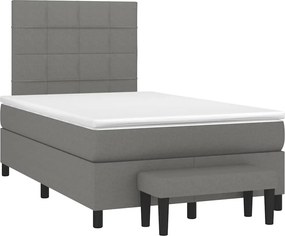Box spring postel s matrací tmavě šedá 120x190 cm textil 3270356