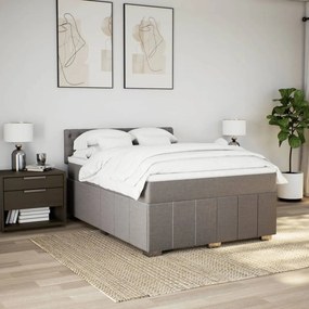 Box spring postel s matrací taupe 140x200 cm textil 3289402