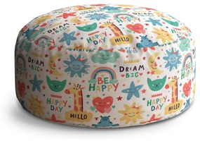 Sablio Taburet Circle Happy day: 38x48 cm