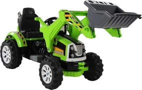 LEAN CARS Elektrický traktor s rypadlem zelený