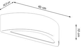 Nástěnné svítidlo Atena, 1x betonové stínidlo