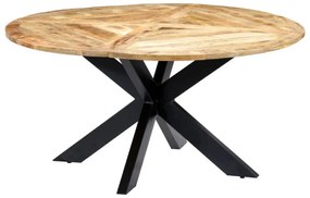 Jídelní stůl kulatý 150 x 76 cm masivní mangovníkové dřevo,  282763 HangarStore.cz