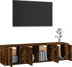 3dílný set TV skříněk kouřový dub kompozitní dřevo 3188403