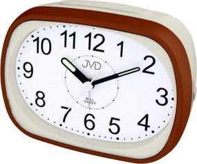 JVD Netikající tichý hnědý analogový budík JVD SRP836.11