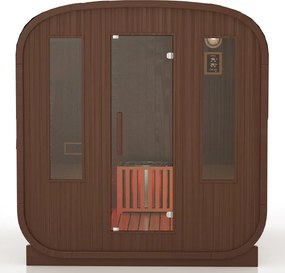 BPS-koupelny Zahradní kombinovaná sudová sauna 2v1  - Infrasauna + finská sauna 180x200, 4-6 osob