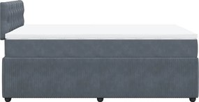 Box spring postel s matrací tmavě šedý 120x190 cm samet 3289993