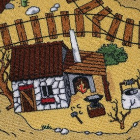 AladinWorld Expres, Dětský kusový koberec Western, 100x200, vícebarevná, dětský pokoj