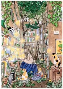 MAGNOLIA Puzzle V lese knih / 1000 dílků / 48 x 68 cm