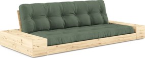 Karup Design Rozkládací pohovka BASE - 756 Olive Green / Se dvěma bočními boxy