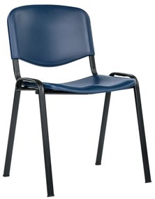 Konferenční židle TAURUS PN ISO černý lak, plastový opěrák a sedák dle výběru