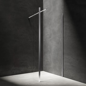 OMNIRES - Sprchový kout Marina - walk-in - s boční stěnou - 80 x 30 cm - chrom