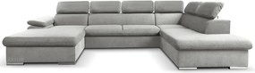 Sedací souprava COOL II | 191x343x220 cm | rozkládací + 2x úložný prostor | LEVÁ | lounge 18 světle šedá