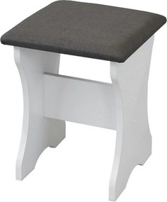 Jídelní rohový SET CORNER bílá/šedá látka
