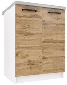 Kuchyňská skříňka Belini spodní 60 cm dub wotan s pracovní deskou  TOR SD2-60/0/WT/DW/0/B1