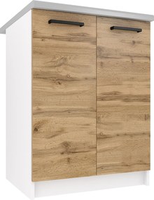 Kuchyňská skříňka Belini spodní 60 cm dub wotan s pracovní deskou TOR SD2-60/0/WT/DW/0/B1