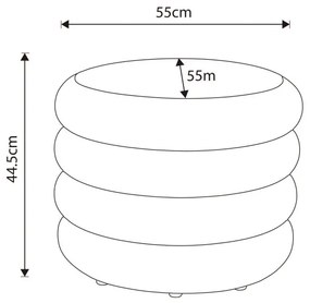 Taburetka MOLLIS hnědá
