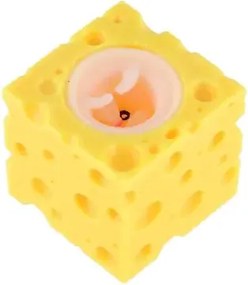 TEDDIES Mačkací myška v sýru / Antistresová hračka / 2 barvy / od 3 le