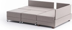 Hanah Home Rohová pohovka FLY krémová 280 cm s lenoškou vpravo 825BLC2671