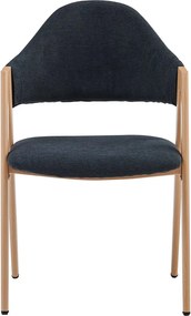 Jídelní křeslo  BANZO — kov, látka,  černá