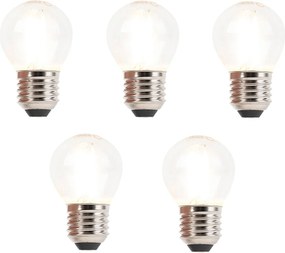 Sada 5 stmívatelných LED vláknových žárovek E27 3W 250lm 2700K