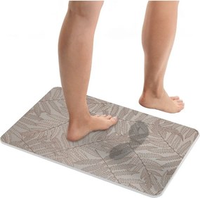 Světle hnědá z křemeliny koupelnová předložka 39x60 cm Dafni – Wenko