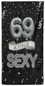Osuška Stále sexy – černá (věk: 69, Velikost osušky: 70x140cm)