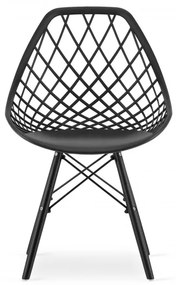 Set jídelních židlí SAKAI černé (černé nohy) 4ks