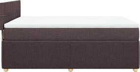 Box spring postel s matrací tmavě hnědá 140x190 cm textil 3287454
