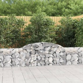 Klenuté gabionové koše 2 ks 300x30x60/80 cm pozinkované železo 3146485