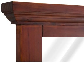 furniture-nabytek.cz - Masivní zrcadlo Catello z borovicového dřeva, hnědé, lakované – 75×70 cm