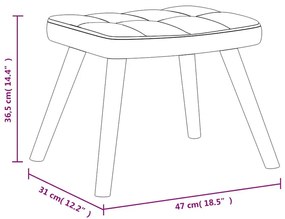 vidaXL Marketos Houpací křeslo se stoličkou černé textil