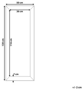 Zrcadlo 50x130 cm, stříbrné MERVENT Beliani