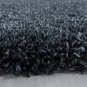 Vopi | Kusový koberec Fluffy shaggy 3500 antraciet - Kruh průměr 120 cm