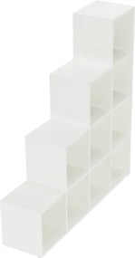 Regál pyramida, bílý, DTD laminovaná, NORAH