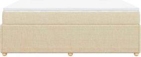 Box spring postel s matrací krémová 160x200 cm textil 3285586