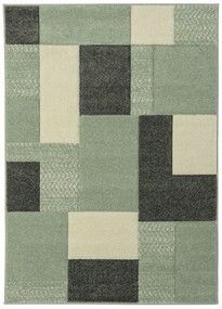 Koberce Breno Kusový koberec PORTLAND 759/RT4G, Zelená, Vícebarevné, 80 x 140 cm
