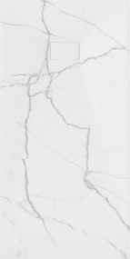 Mexen Hugo, obdélníková sprchová vanička, SMC, 180x80cm, imitace kamene – bílá, 42158018