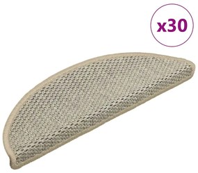 Samolepicí rohože na schody Sisal-Look 30 ks světle zelená 3365863