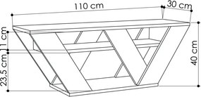 TV stolek v dekoru dubového dřeva Pipralla Oak