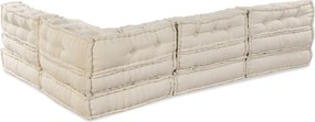 Modulová pohovka Textil Krémová 210 x 140 x 56 cm 3315063