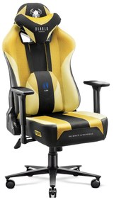 Látková herní židle Diablo X-Player 2.0 King Size: Dark Sunflower / žlutá Diablochairs