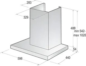 Gorenje WHT66236B černá / Digestoř / Nástěnná / 469 m3/h / 60 dB / dot
