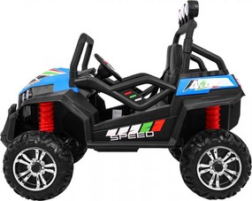 Ramiz Terénní bugina Strong pro děti modrá + pohon 4x4 + dálkové ovládání + nosič zavazadel + rádio MP3 + LED
